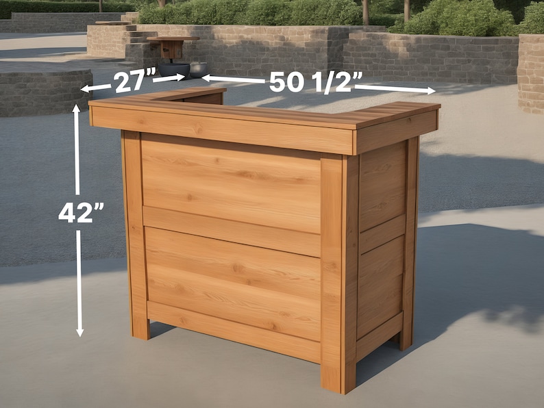 DIY Outdoor Bar Plan: Patio Minibar PDF Build Guide - Etsy