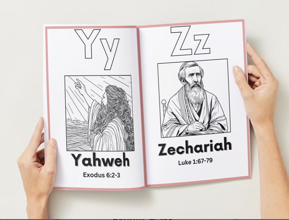 ABC Bible Colouring Book - Etsy