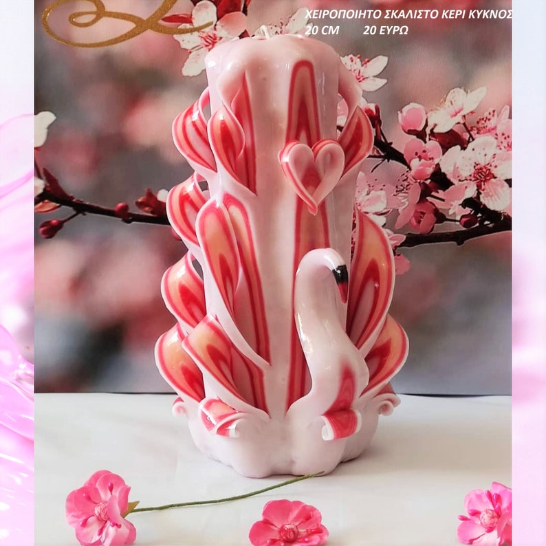 Carved Candles Handmade Home Decor Colorful Gift Art Design Swan With ...