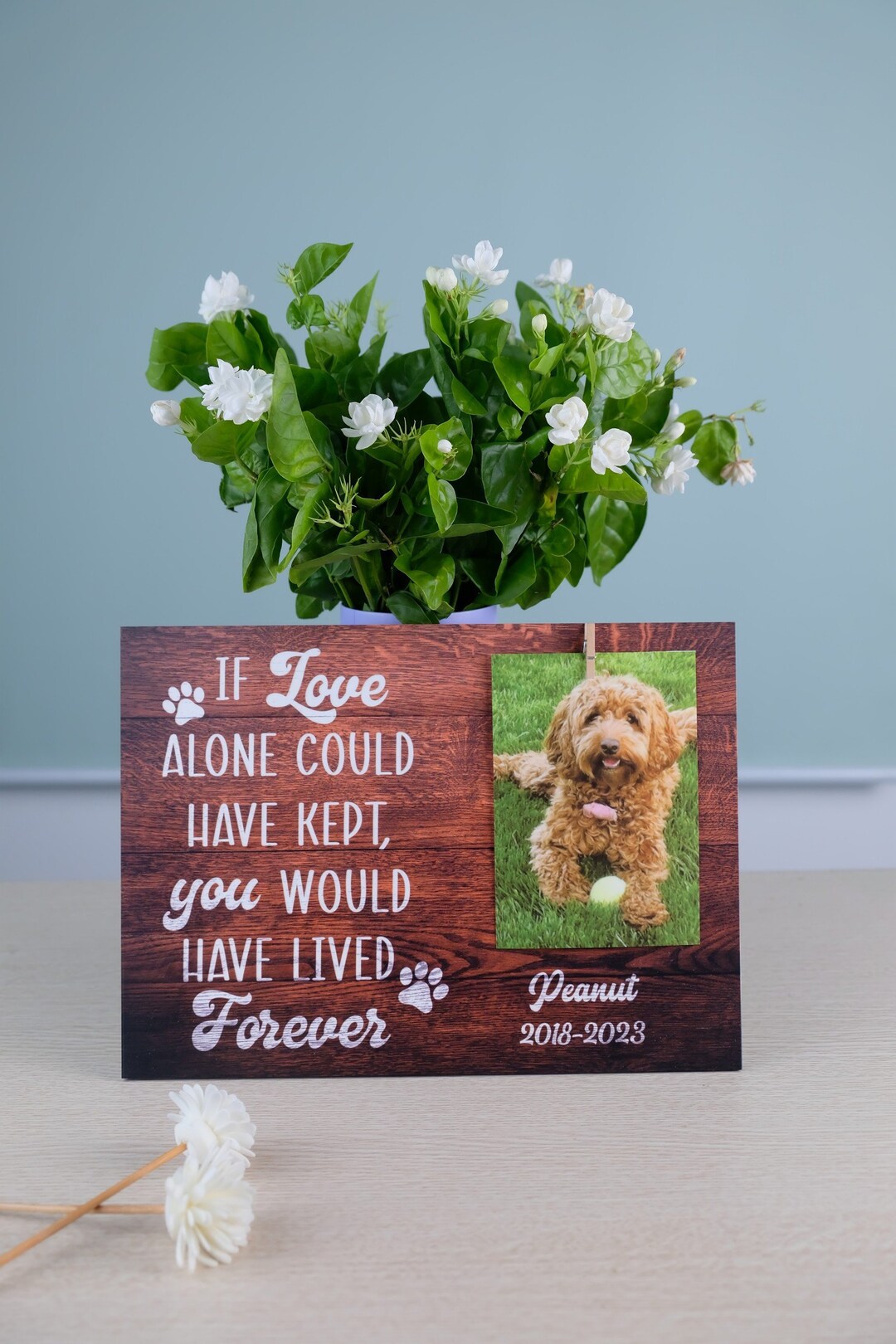 Dog Memorial Frame for Loss of Dog Memorial Wood Frame With - Etsy