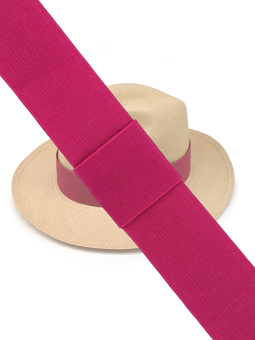 Elasticated Magenta Pink Hat Band Stretchy Elastic for Hat Panama ...