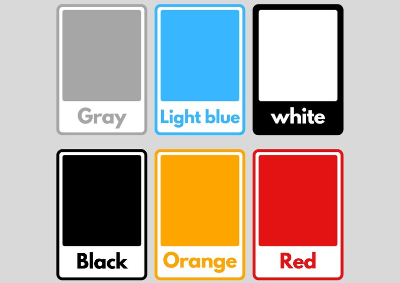 12 Colors Flashcards, Colors Posters, Colors Flash Cards, Montessori ...