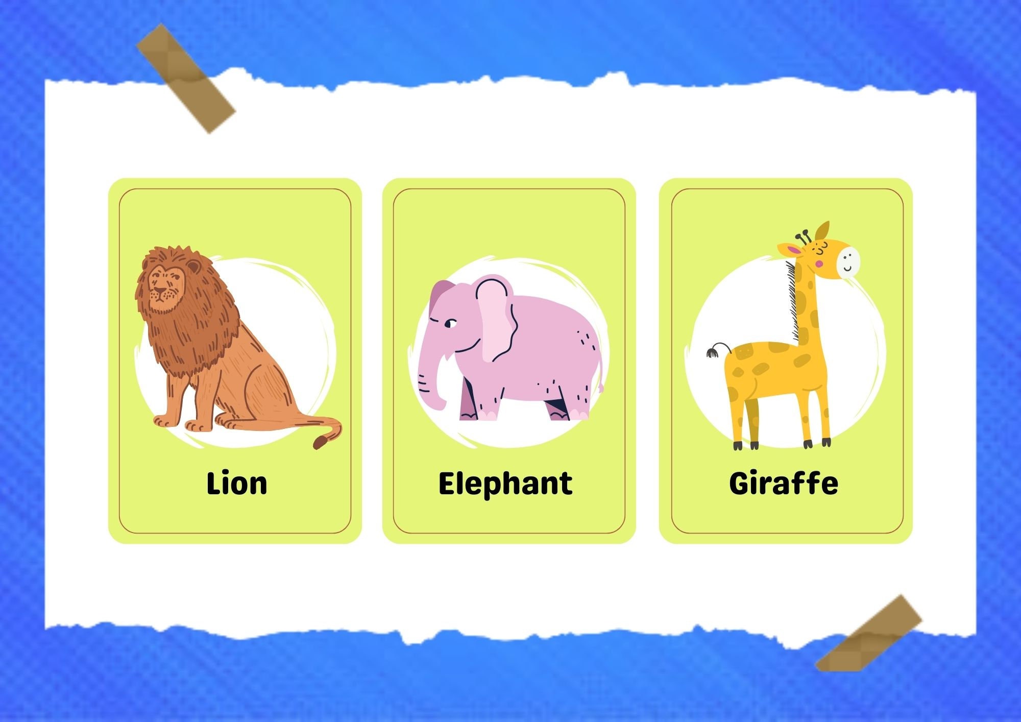 32 Animals Flash Cards, Montessori Materials, Educational Printable ...