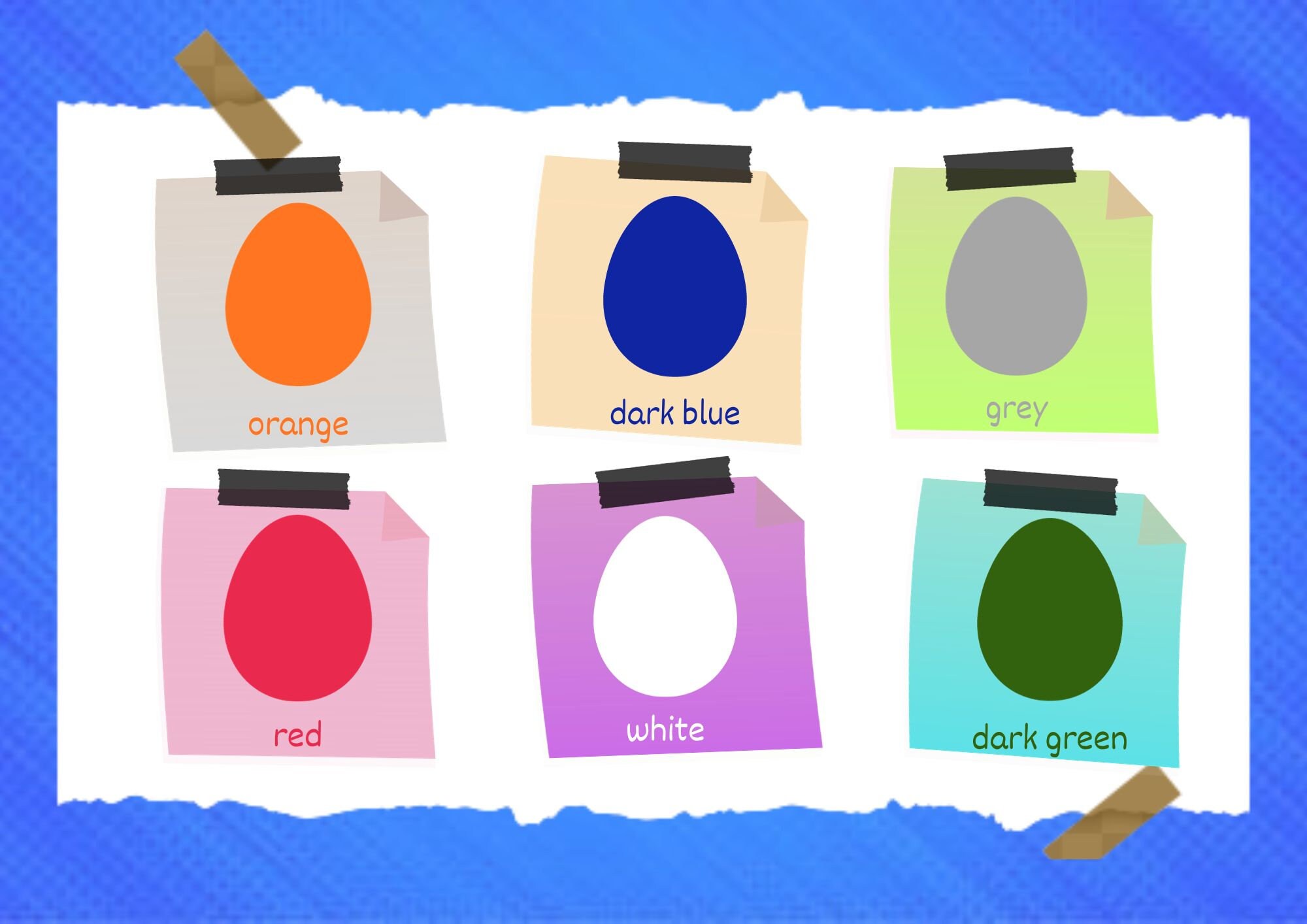 Flashcards Colors for Teaching Montessori Flashcards Pre-school Cards ...