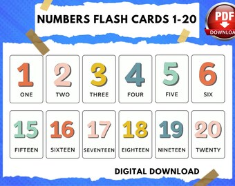 Numbers Flash Cards, Preschool Counting Flash Cards, Count and Clip ...