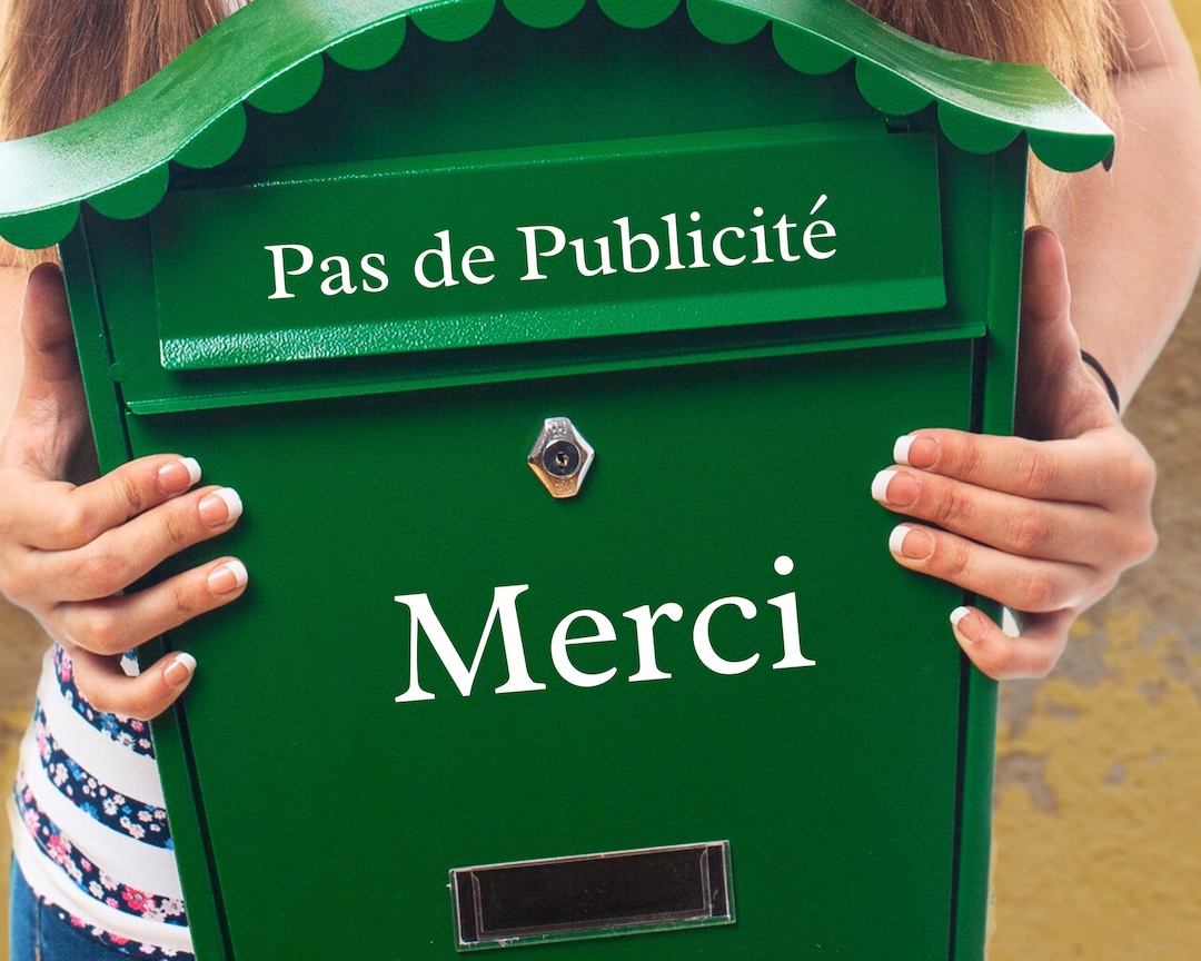 Sticker Pas De Publicité Boîte Aux Lettres Sticker Personnalisé Stop ...