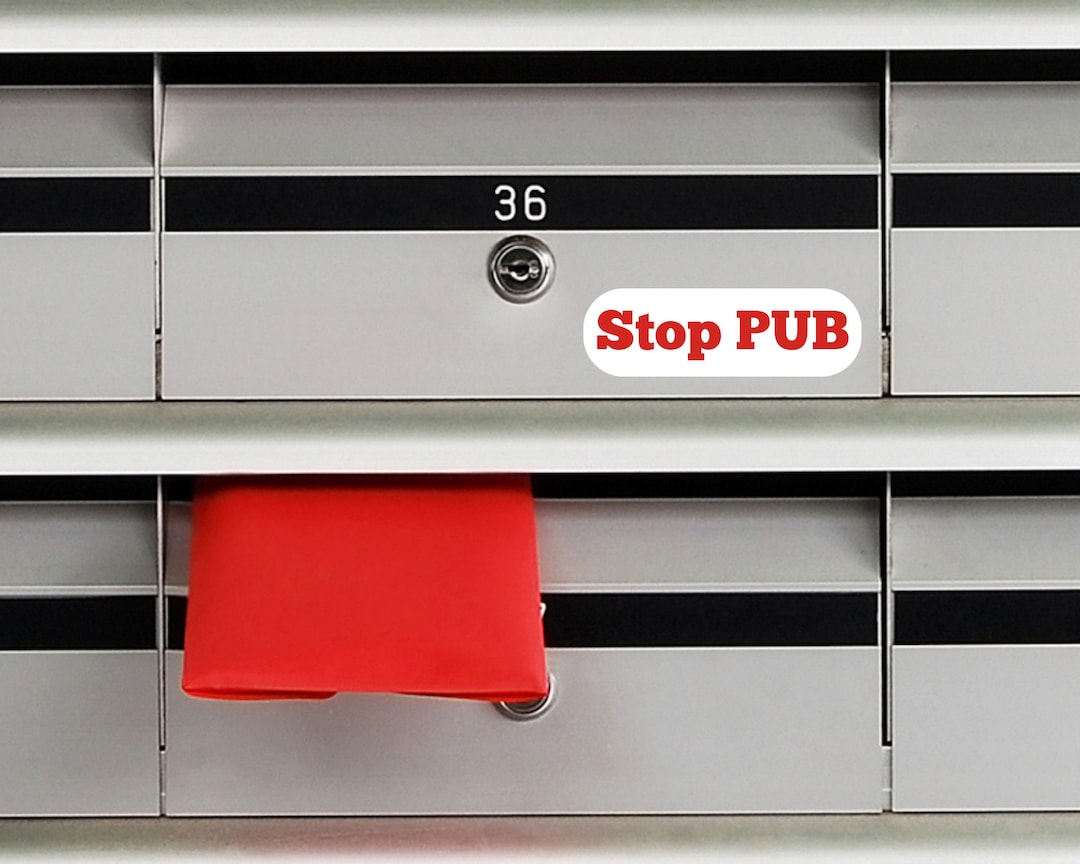 Sticker Pas De Publicité Boîte Aux Lettres Sticker Personnalisé Stop ...