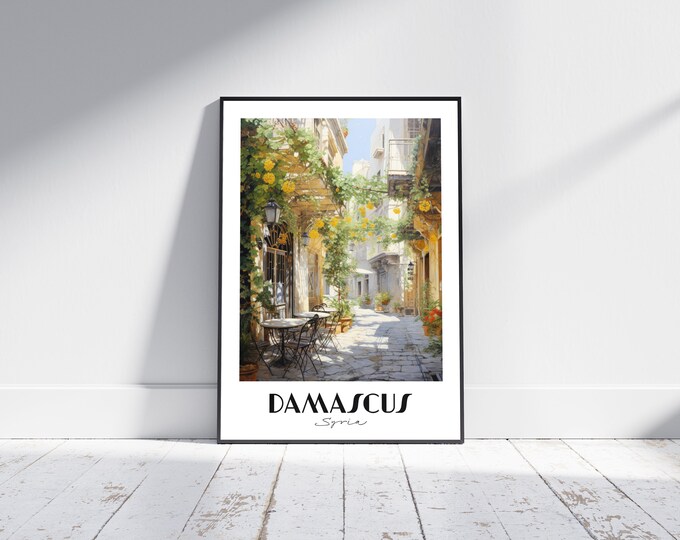 Old Damascus House Watercolor Painting Print - Etsy