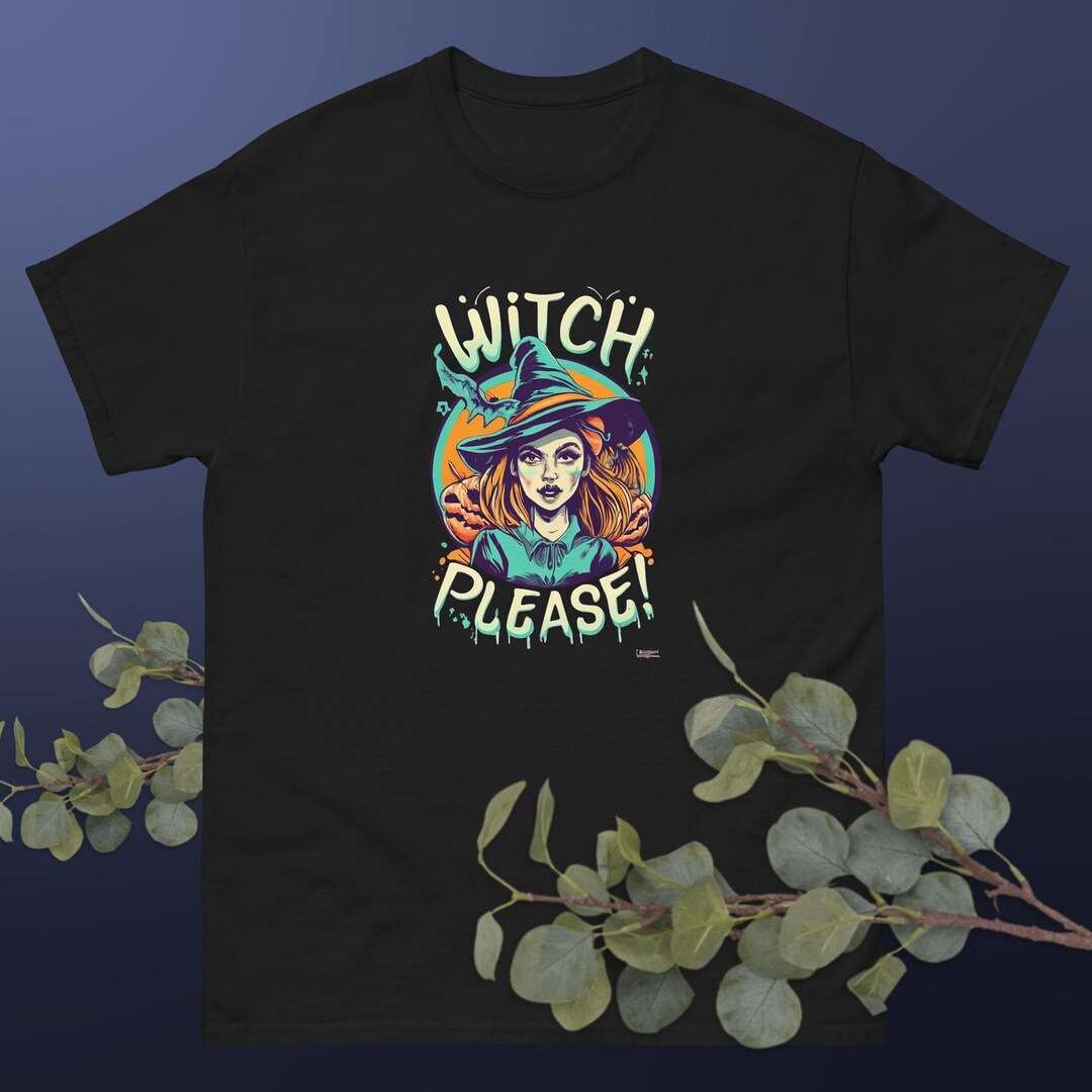 Witch Please Shirt Halloween Witch Monogram Bob's - Etsy