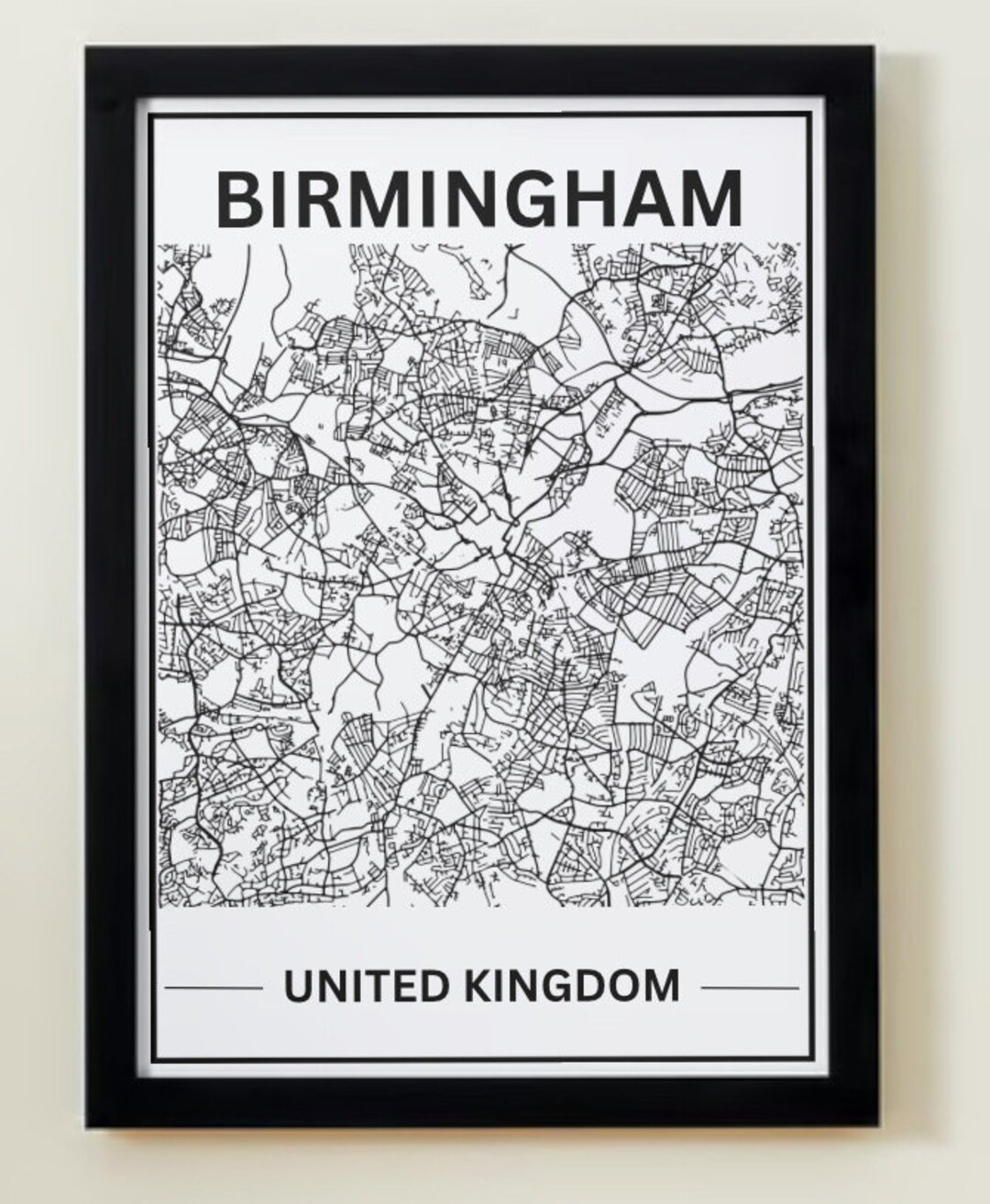 Birmingham Map, Brum Map, Birmingham - Etsy