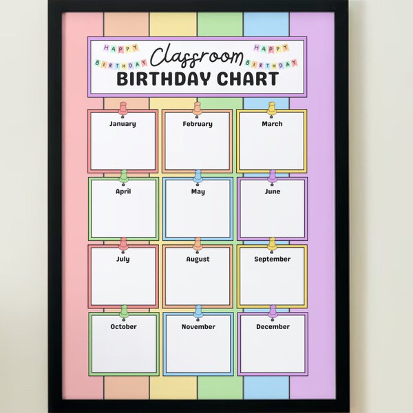 Classroom Birthday Chart - Etsy