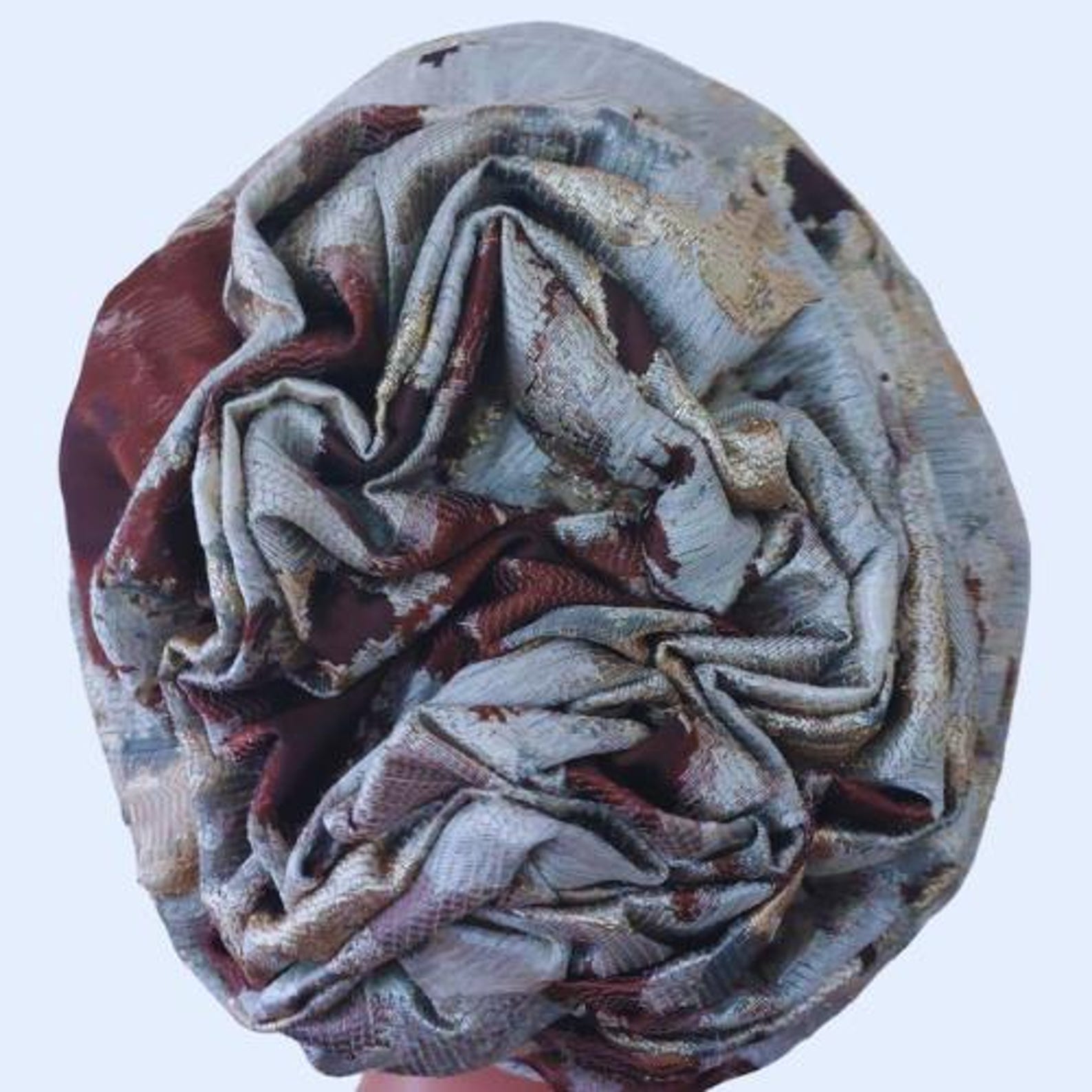 African Ready to Wear Auto Gele, Head Wrap, Damask Head Tie, Nigerian ...