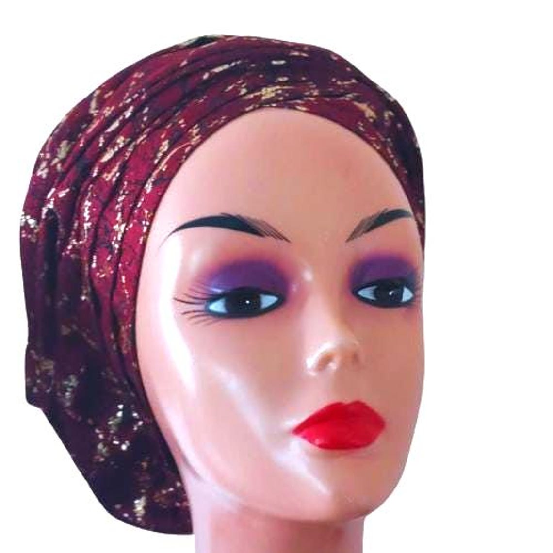 African Ready to Wear Auto Gele, Head Wrap, Damask Head Tie, Nigerian ...