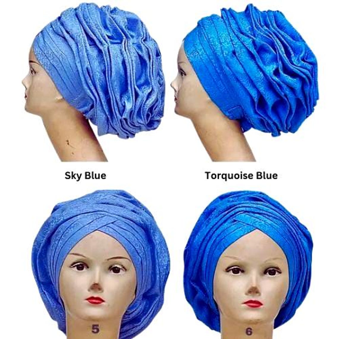 Olori Pastel Patterned Damask Autogele Turban - Etsy