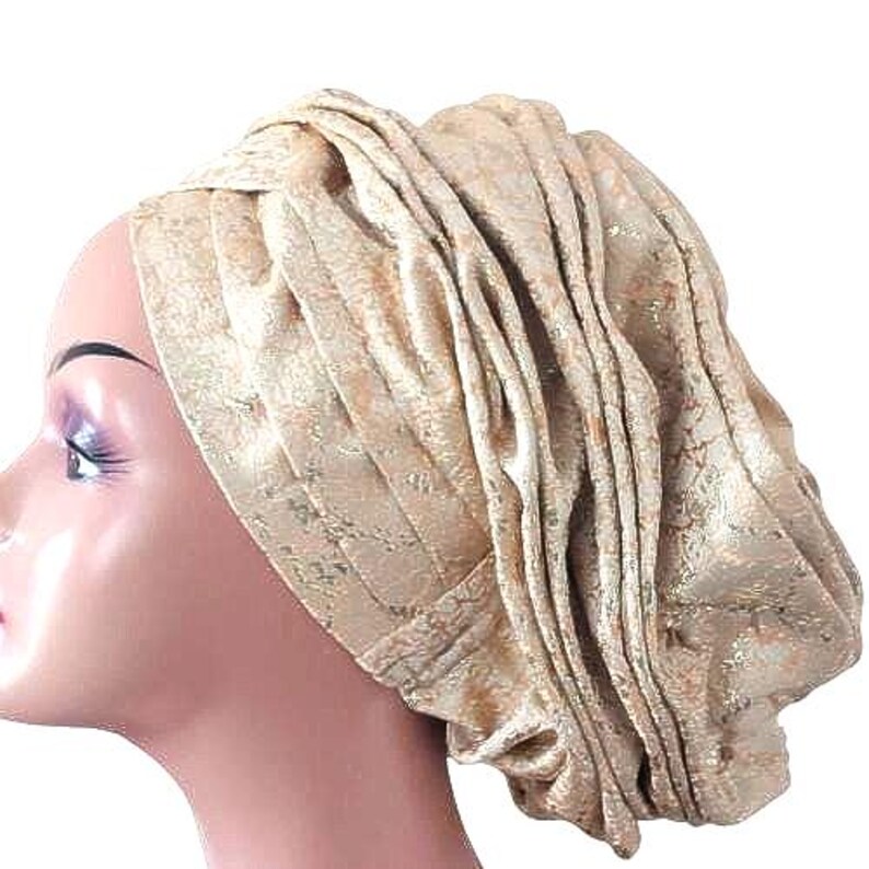 African Ready to Wear Auto Gele, Head Wrap, Damask Head Tie, Nigerian ...