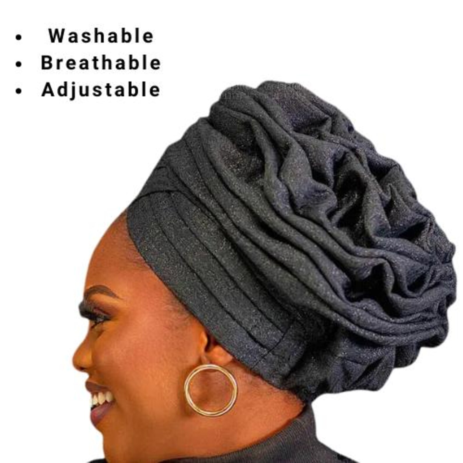 African Ready to Wear Auto Gele, Head Wrap, Damask Head Tie, Nigerian ...