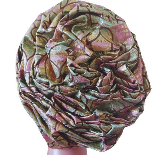 African Ready to Wear Auto Gele, Head Wrap, Damask Head Tie, Nigerian ...
