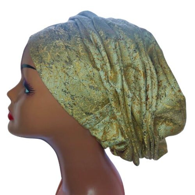 African Ready to Wear Auto Gele, Head Wrap, Damask Head Tie, Nigerian ...