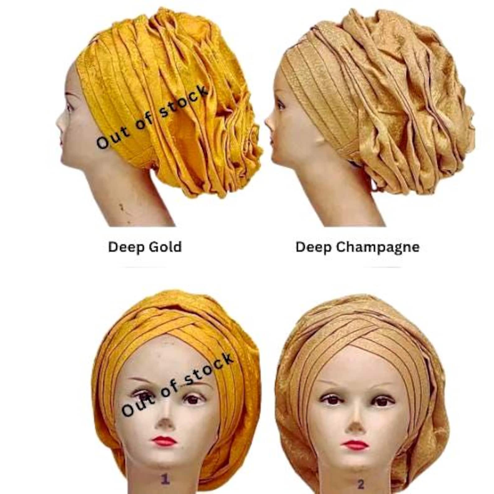Olori Pastel Patterned Damask Autogele Turban - Etsy