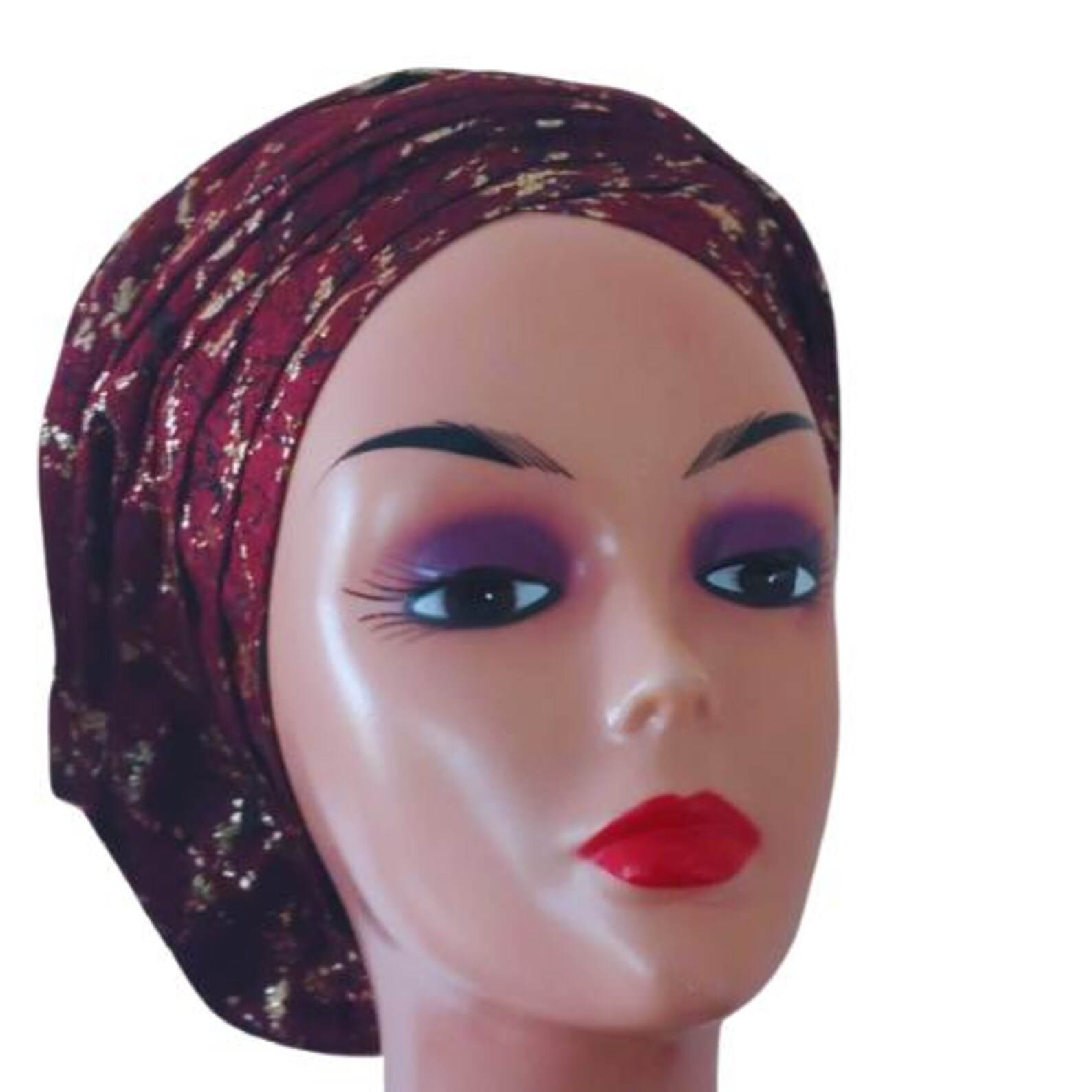 African Ready to Wear Auto Gele, Head Wrap, Damask Head Tie, Nigerian ...