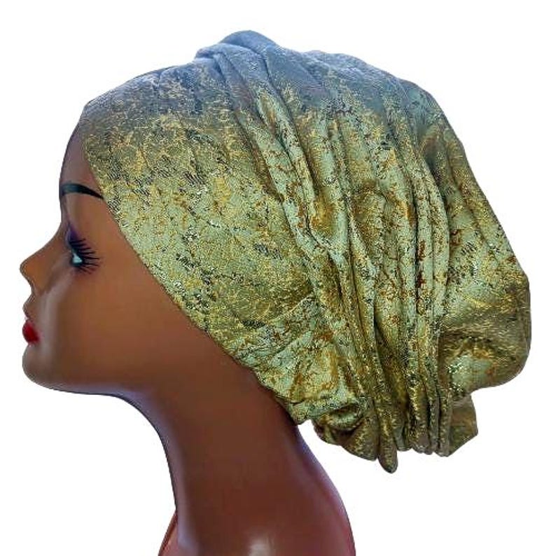 African Ready to Wear Auto Gele, Head Wrap, Damask Head Tie, Nigerian ...