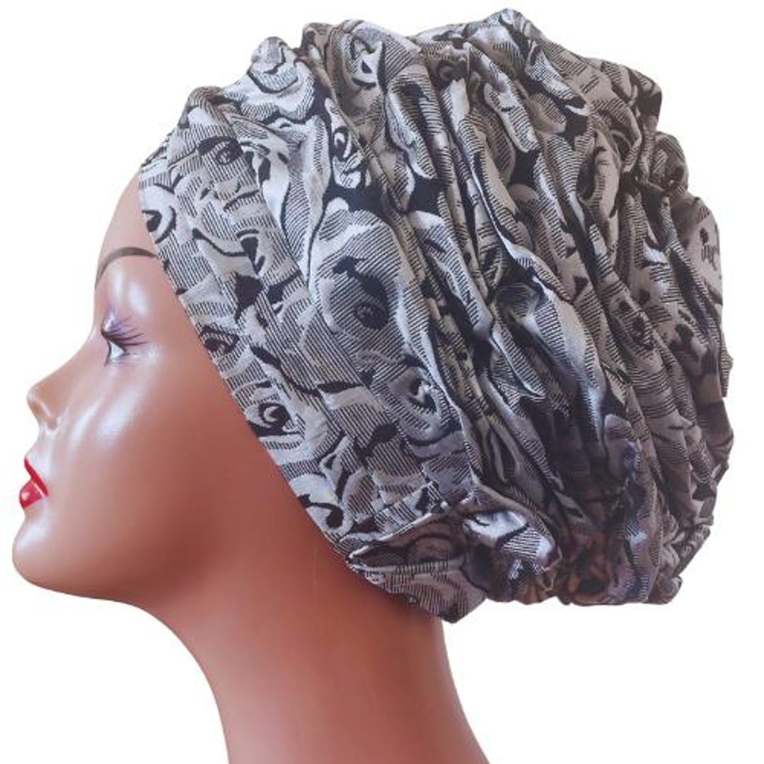 African Ready to Wear Auto Gele, Head Wrap, Damask Head Tie, Nigerian ...