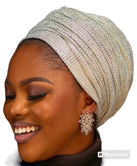 African Ready to Wear Auto Gele, Head Wrap, Head Tie, Nigerian Pre ...