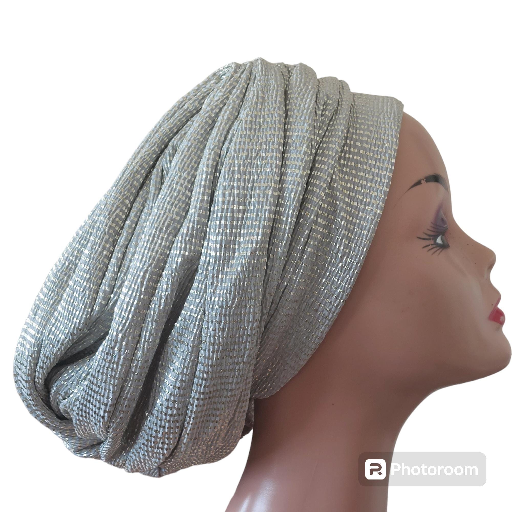 African Ready to Wear Auto Gele, Head Wrap, Head Tie, Nigerian Pre ...