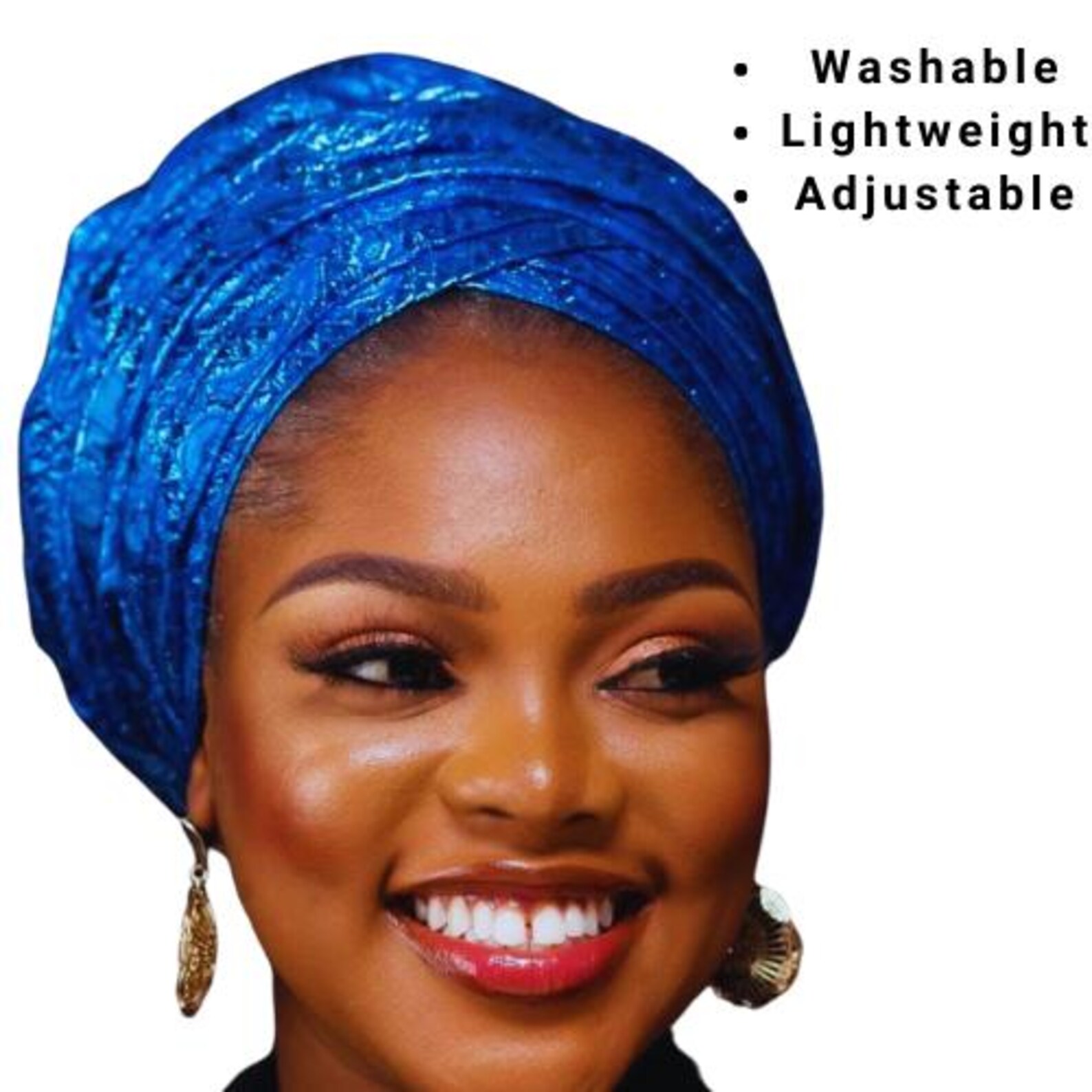 African Ready to Wear Auto Gele, Head Wrap, Damask Head Tie, Nigerian ...