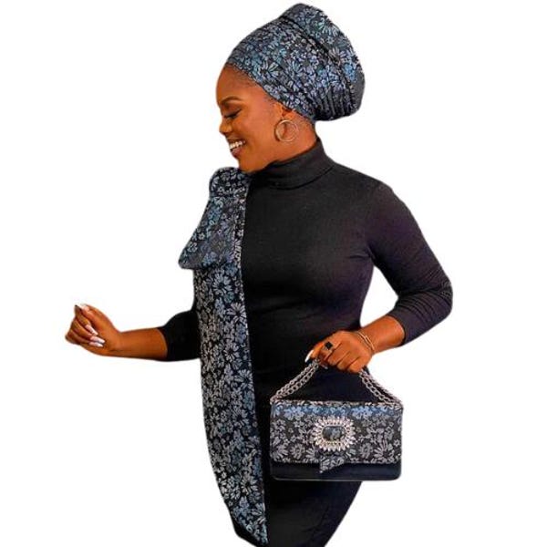African Ready to Wear Auto Gele, Head Wrap, Damask Head Tie, Nigerian ...