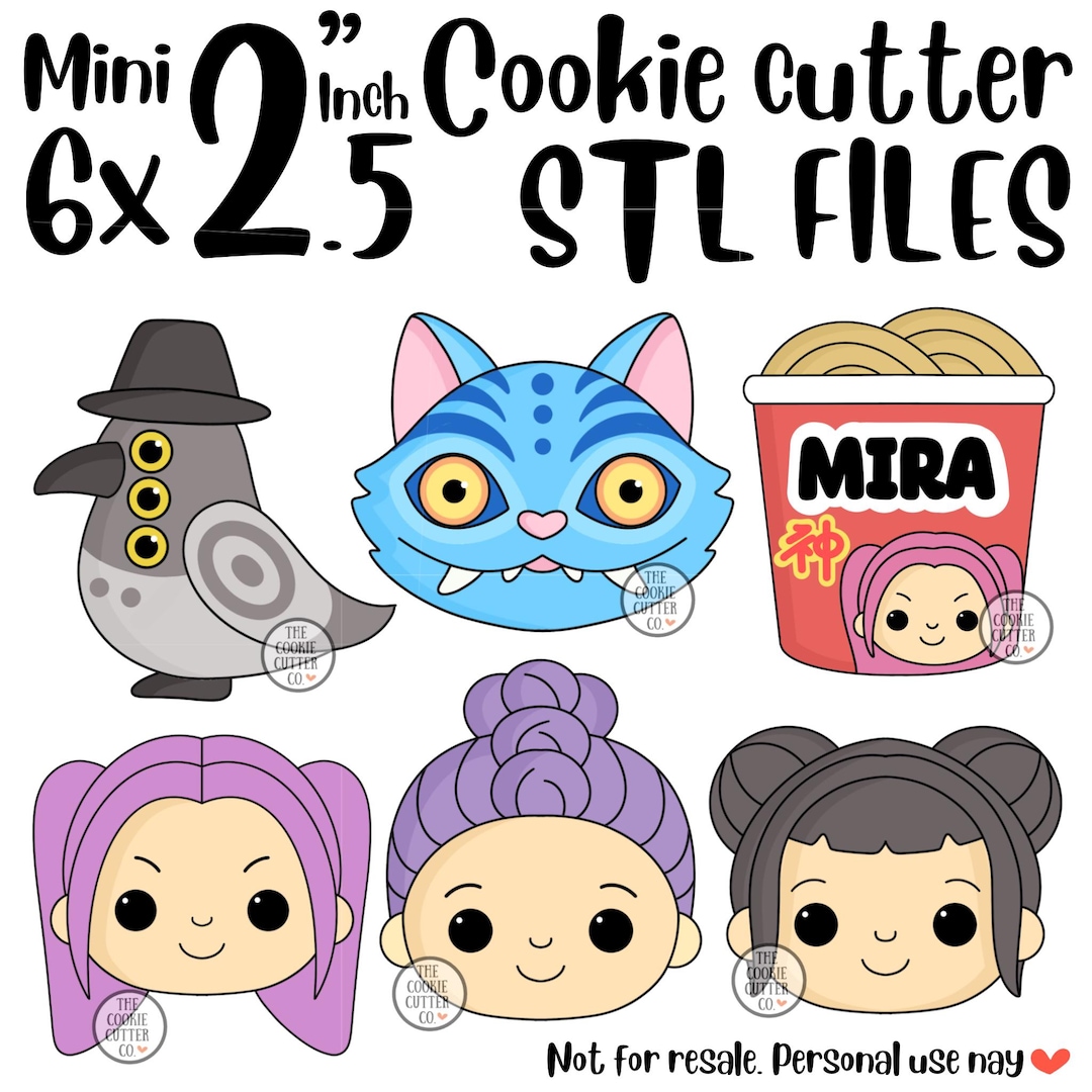 6x 2.5" Kpop Demon Hunters MINI Cookie Cutter Stls - Etsy