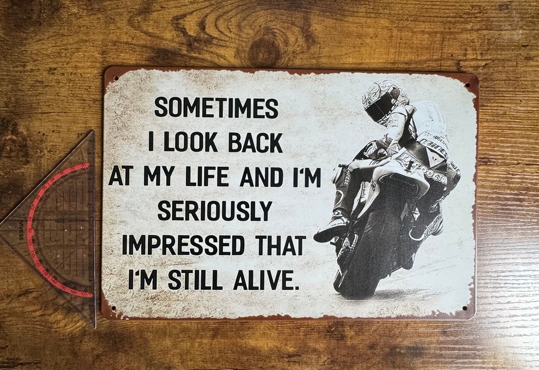 RETRO Motorcycle Tin Sign Biker Metal Sign Gift for Yamaha Kawasaki ...