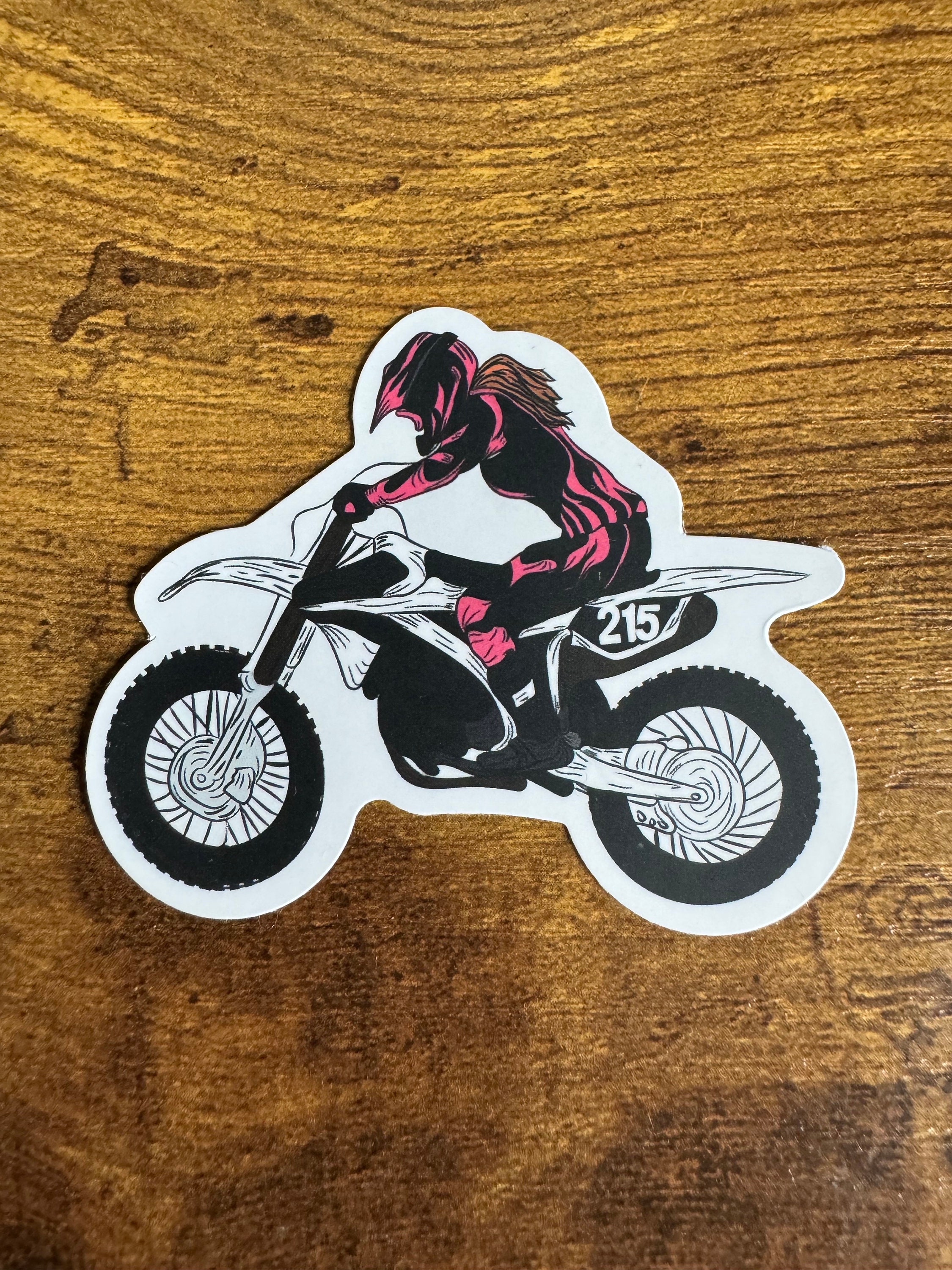 Supermoto Dirt Bike Stickers Biker Motifs Sticker for Helmet, Tank Gift ...