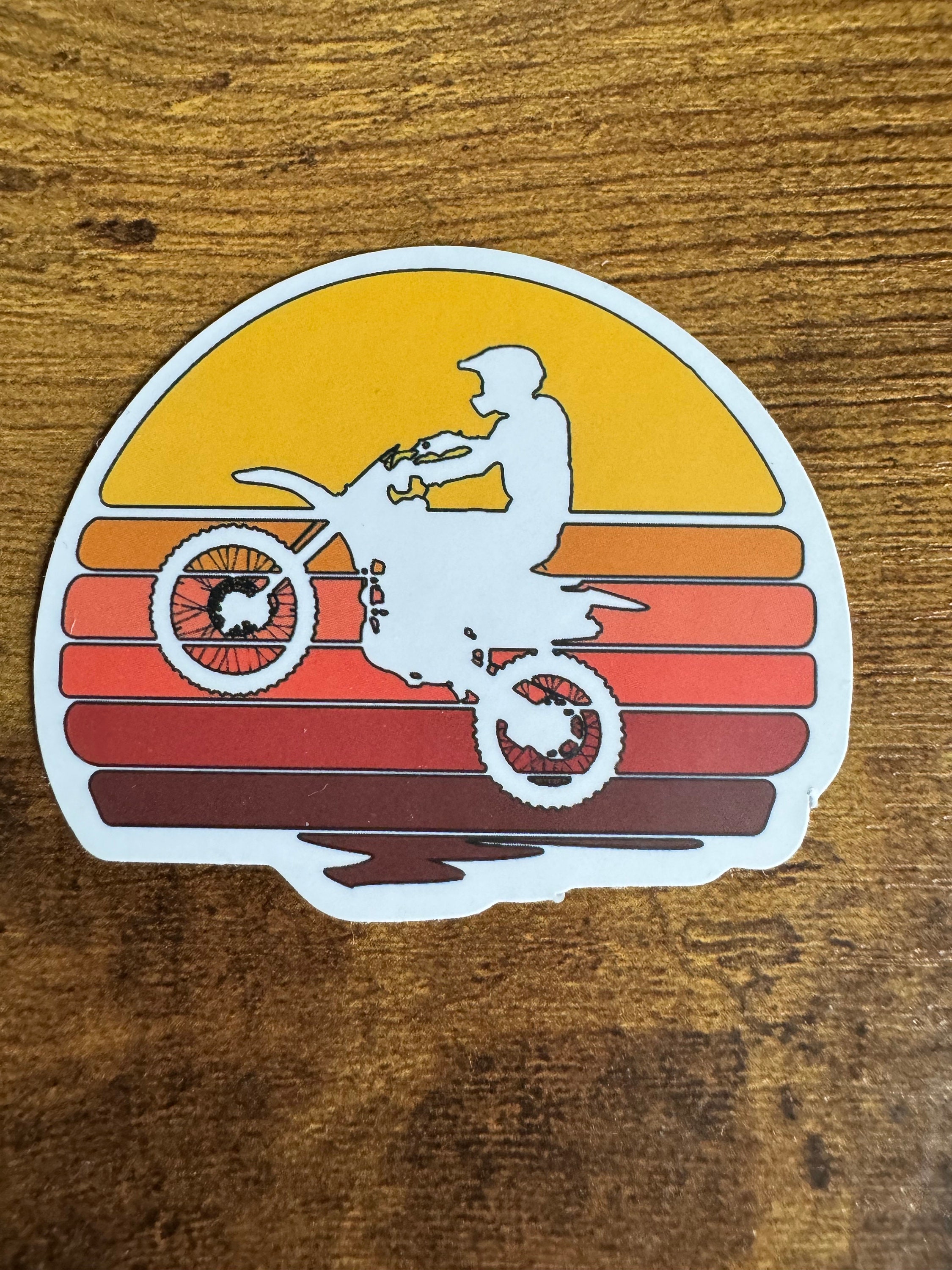 Supermoto Dirt Bike Stickers Biker Motifs Sticker for Helmet, Tank Gift ...