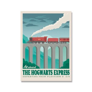 Hogwarts Express Movie Travel Poster Canvas Wall Pictures Living Room ...