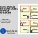 Cute Animal School Supply Labels Editable Printable / Daycare Labels ...