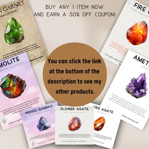 300 Printable Crystal Meaning Cards / Crystal Information Cards ...