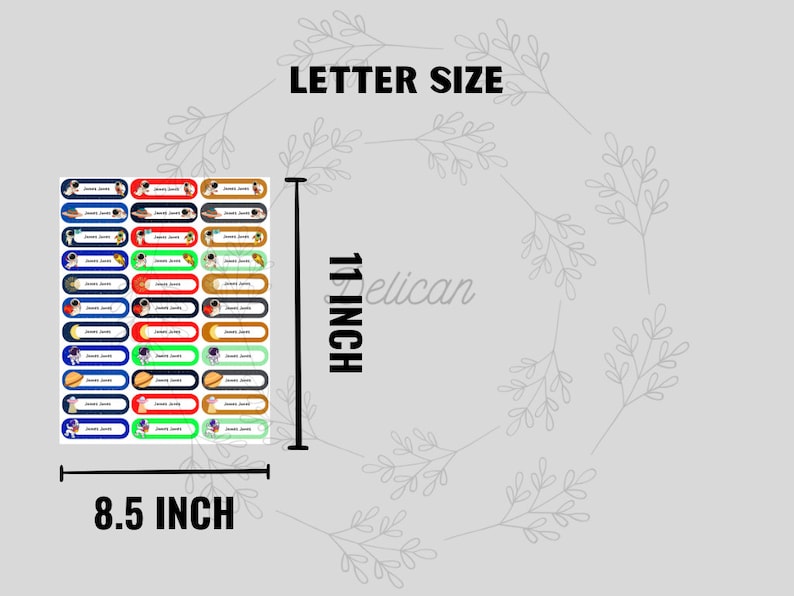 School Supply Labels / Name Labels for School Supplies / Back to School ...