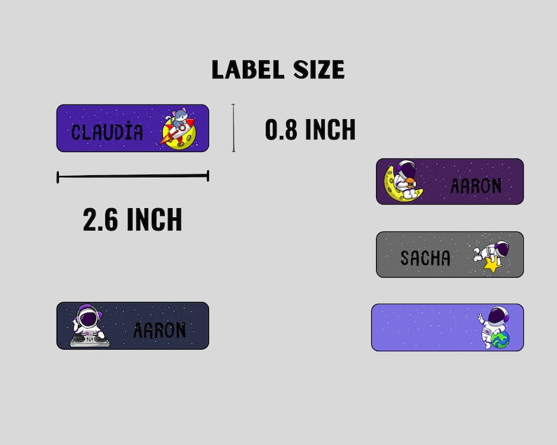 Space Theme Editable Printable School Supply Labels / Daycare Labels ...