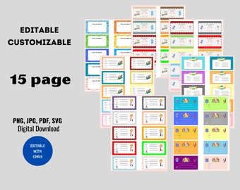 School Supply Labels / Name Labels for School Supplies / - Etsy