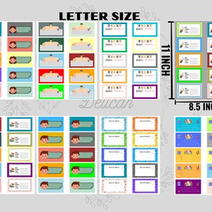 Editable Customizable Printable School Supply Labels for Kids, SVG ...