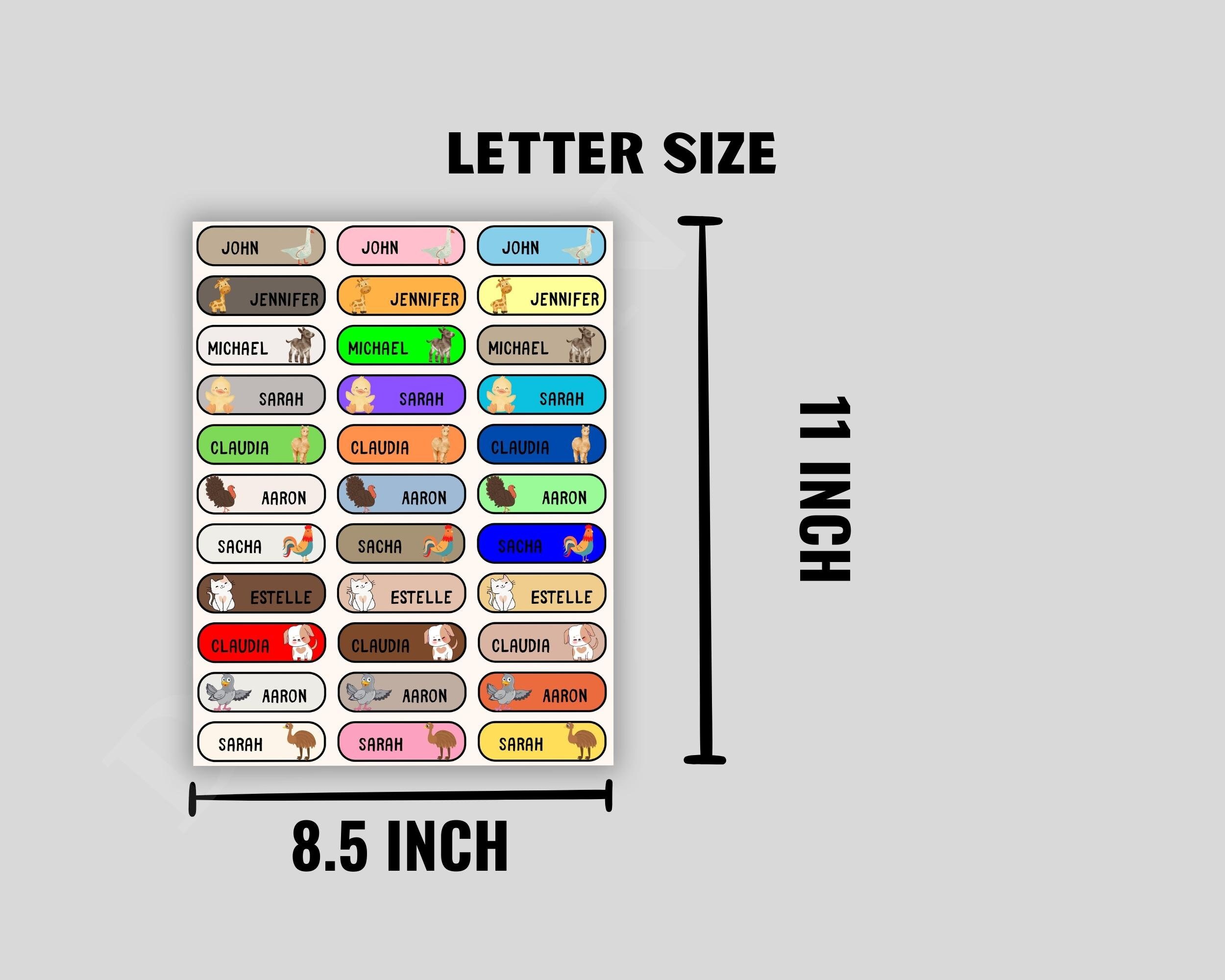 Farm Animal School Supply Labels Editable Printable / Daycare Labels ...