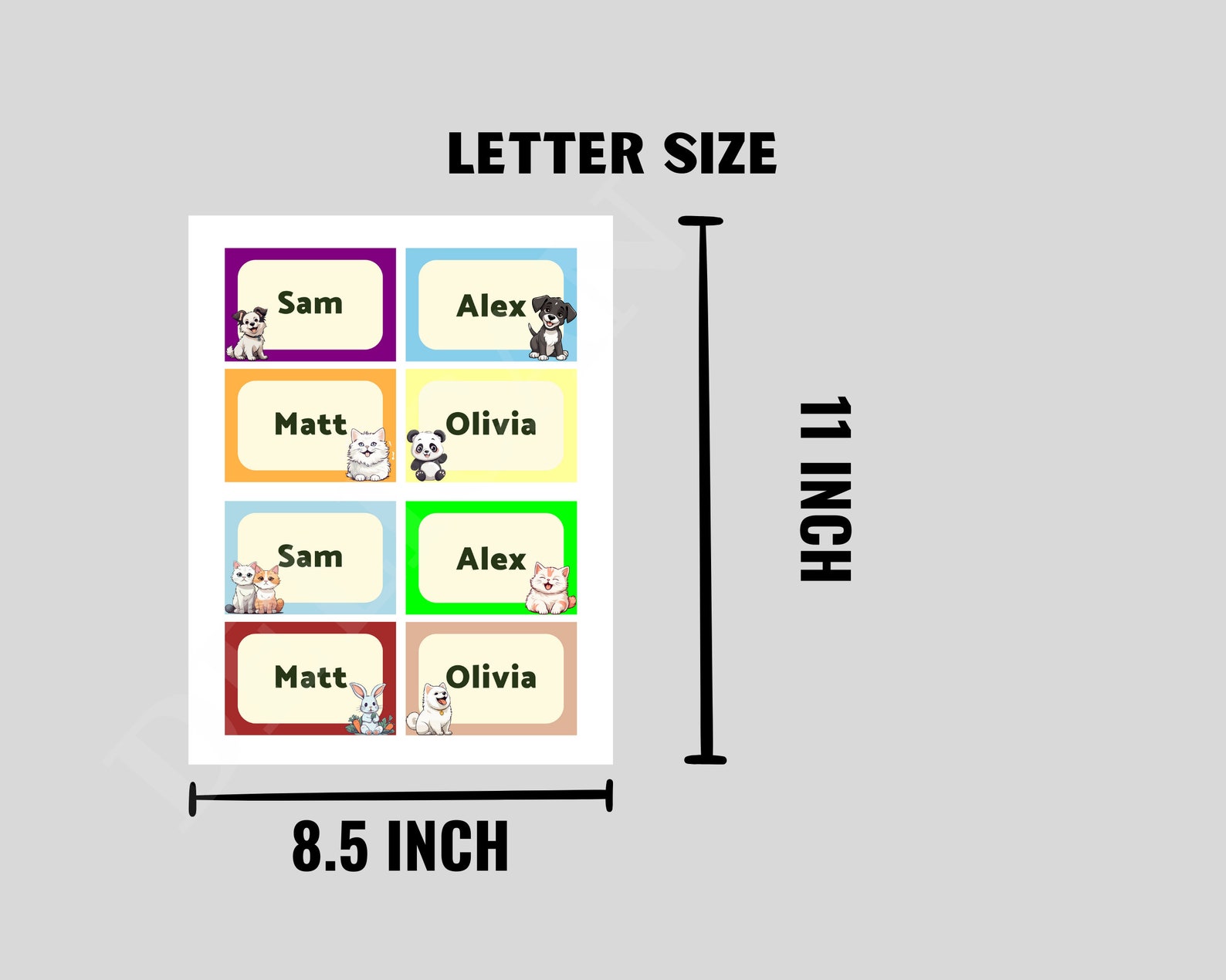 Cute Animal School Supply Labels Editable Printable / Daycare Labels ...