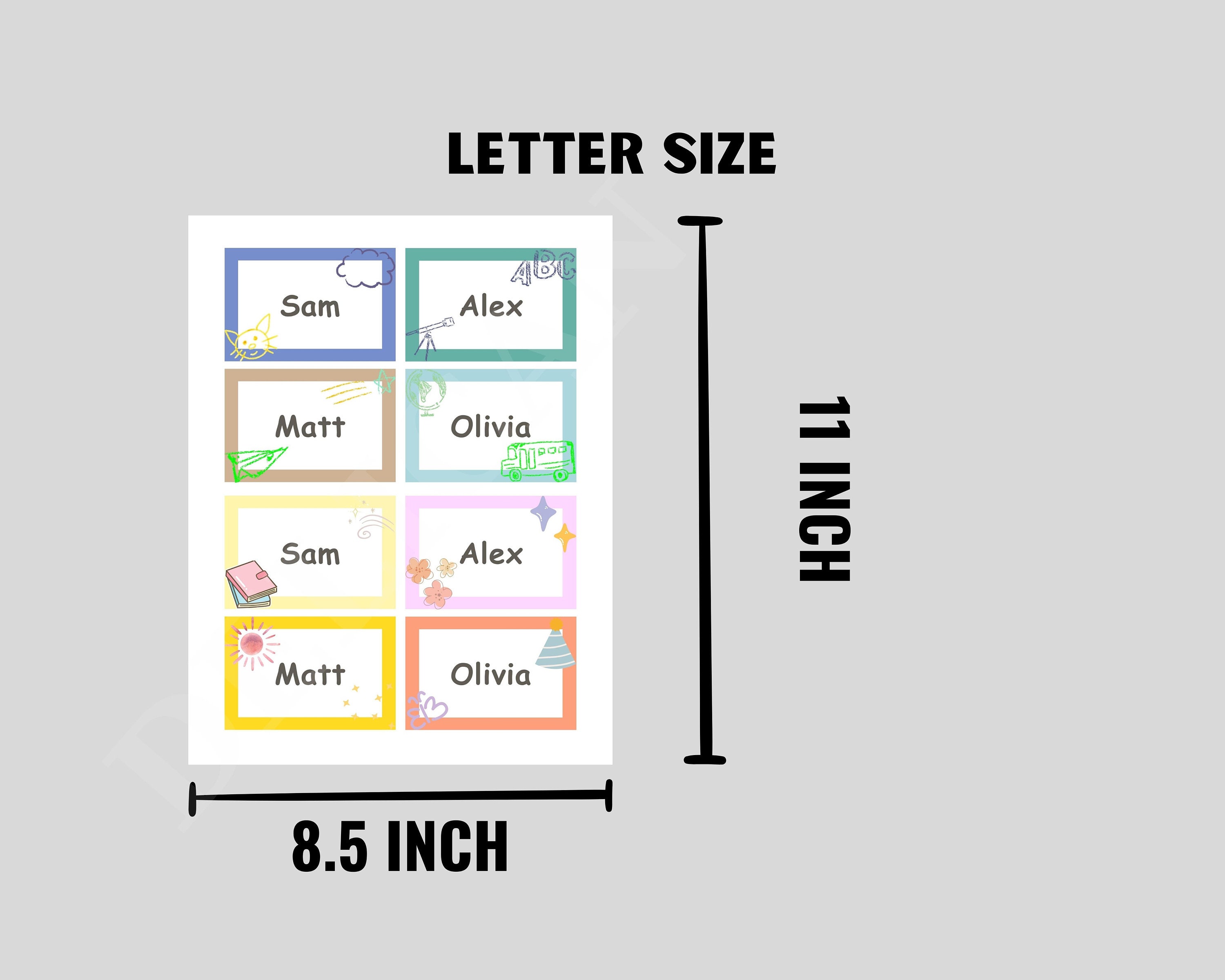 Cute School Supply Labels Editable Printable / Daycare Labels / Back to ...