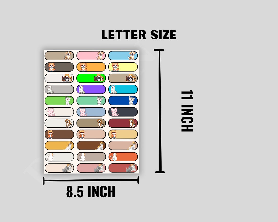 Cute Animal School Supply Labels Editable Printable / Daycare - Etsy