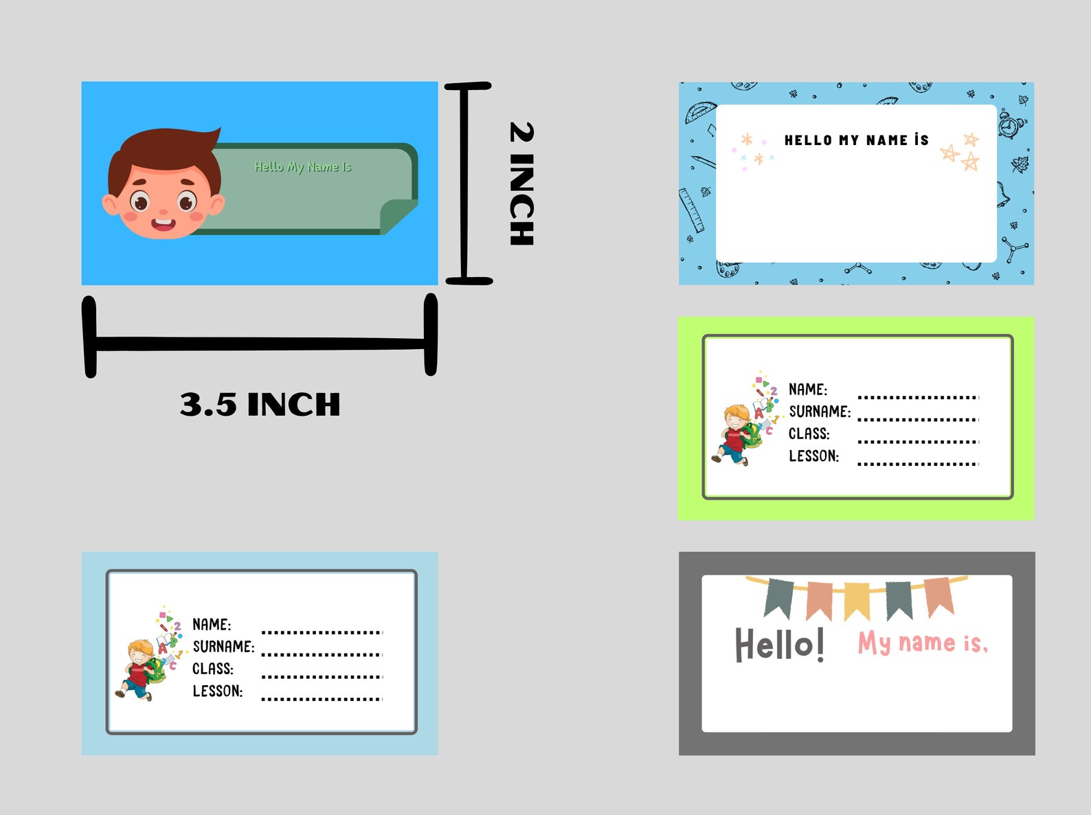Editable Customizable Printable School Supply Labels for Kids, SVG ...
