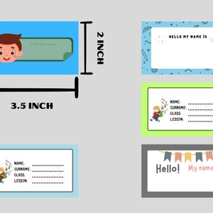 Editable Customizable Printable School Supply Labels for Kids, SVG ...
