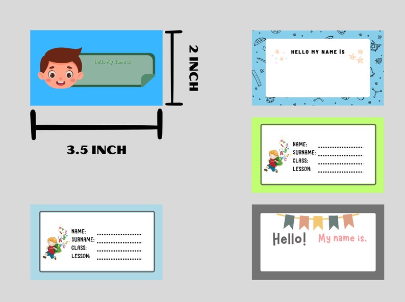 Editable Customizable Printable School Supply Labels for Kids, SVG ...