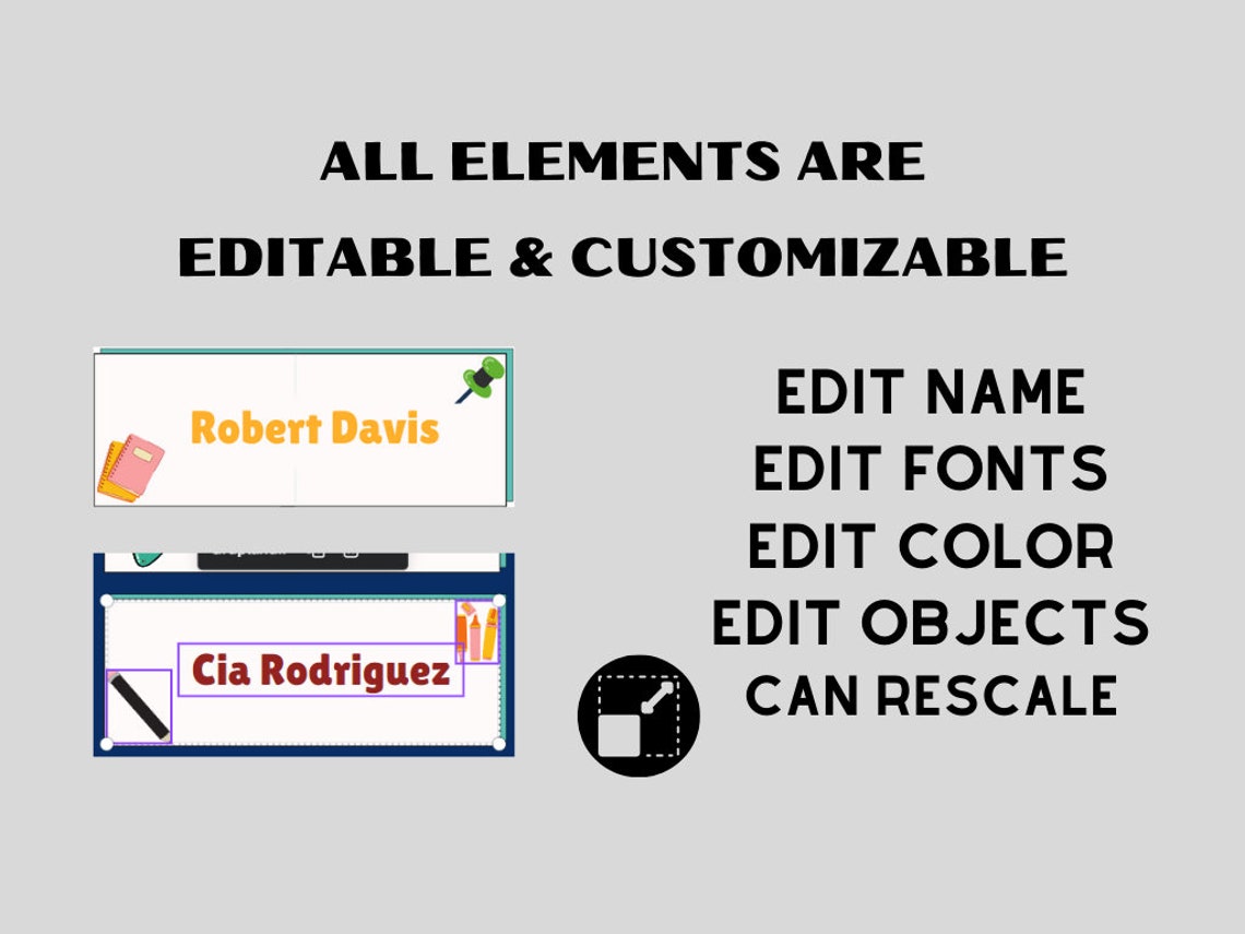 School Supply Labels / Name Labels for School Supplies / Back to School ...