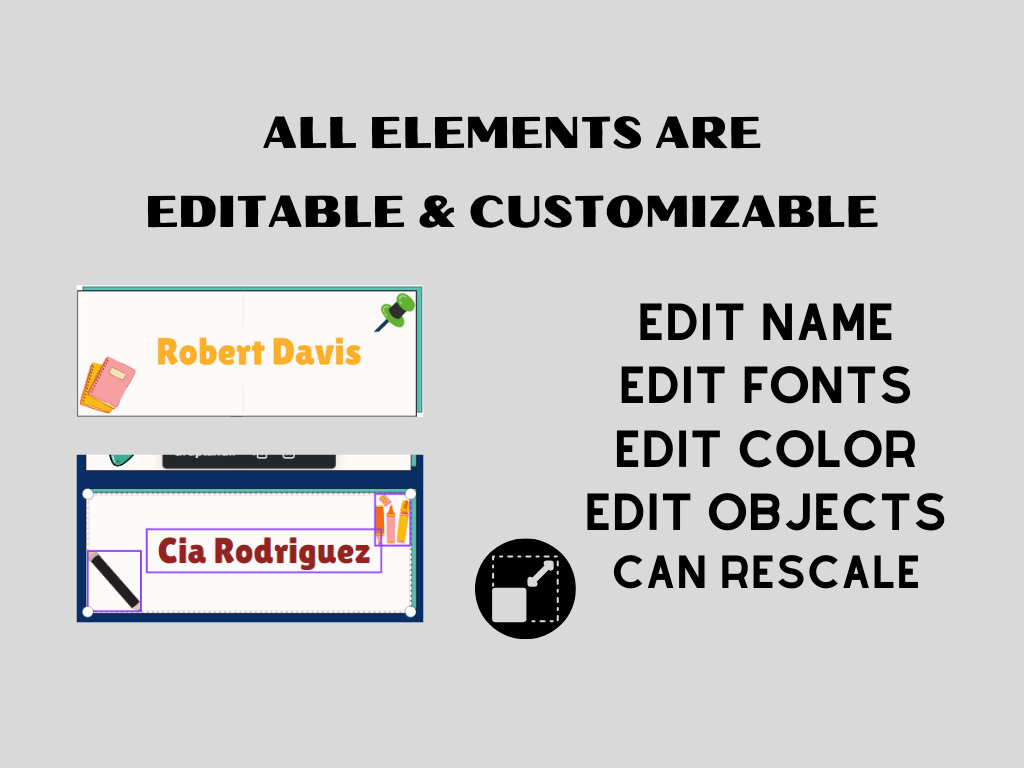 School Supply Labels / Name Labels for School Supplies / Back to School ...